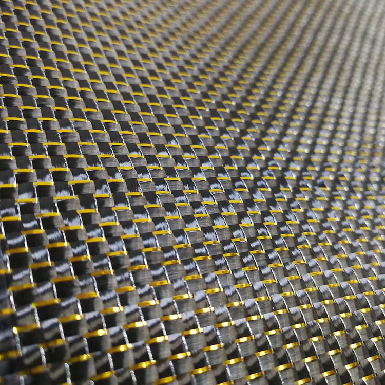 Customized Metallic Thread Carbon Fiber Fabric Reflections