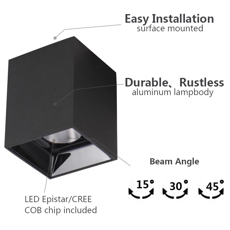 How Bright Indoor Double Head Surface Mounted Downlight Gold12W 18W ...