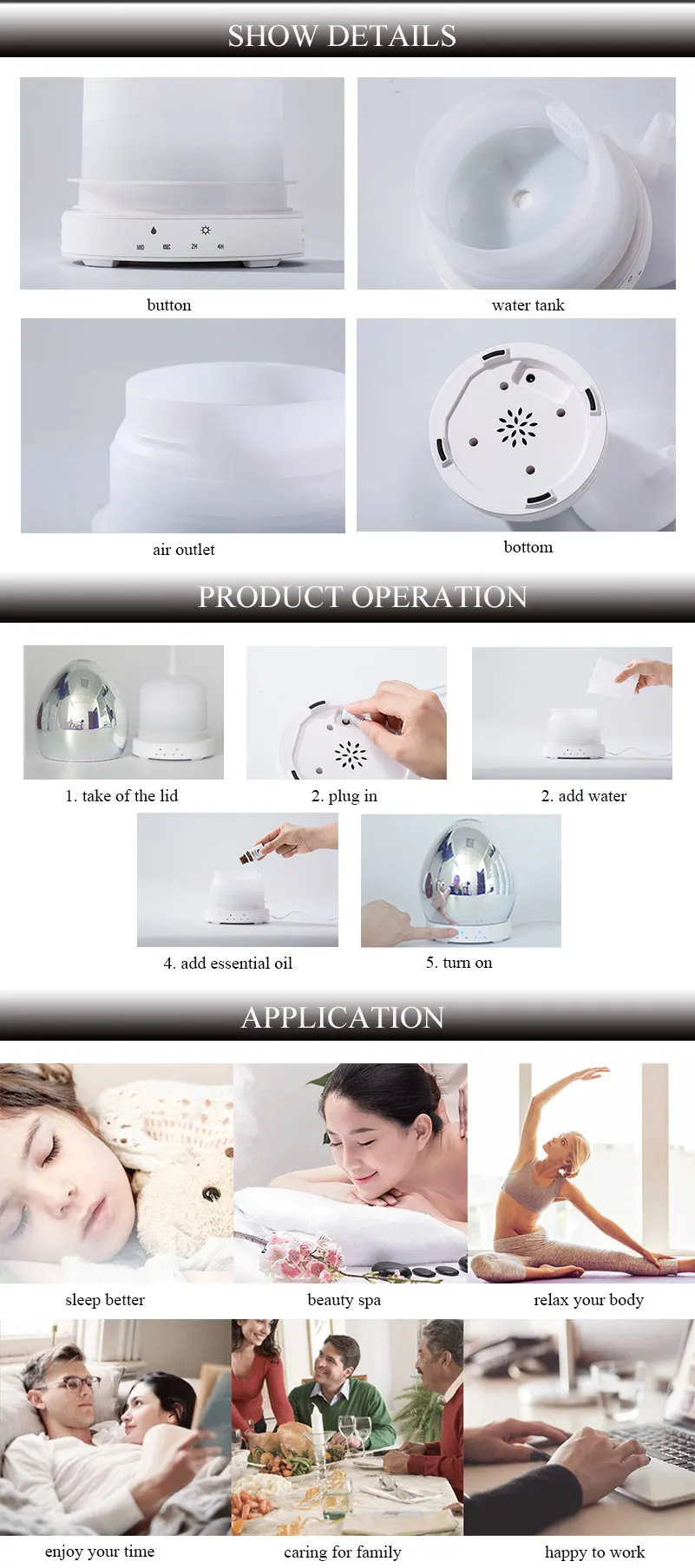 Modern Rohs 3d Aromatic Essential Oil Diffuser Glass Aroma Diffuser ...