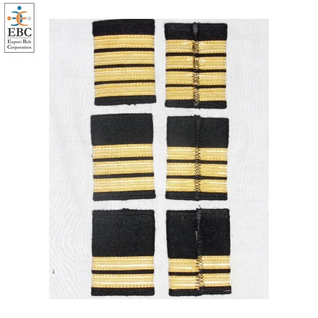 Export Belt Pilot Epaulets - Four Bar Captain & Co-pilot
