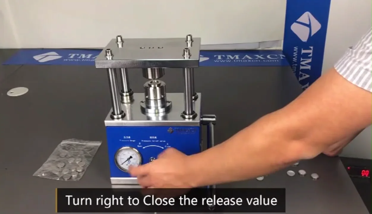 Coin Cell Manual Hydraulic Disassembly And Crimping Machine For All ...