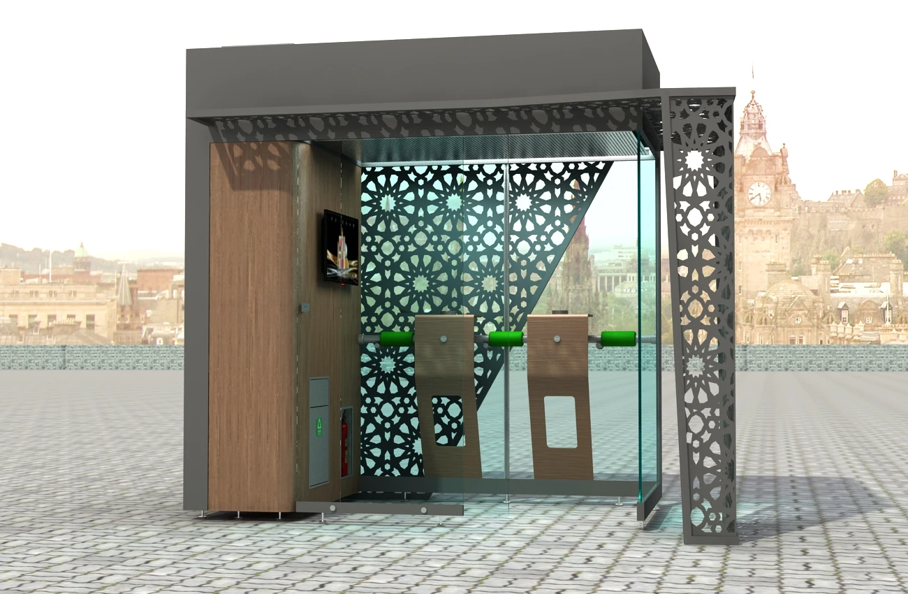 Automatic System Metal Smoking Shelter Multifunctional Internet Smoking ...