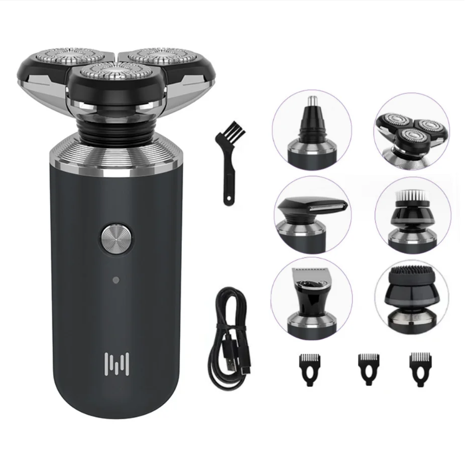 6 in 1 Portable Mens Electric Shaver Waterproof Beard Nose Hair Trimmer ...