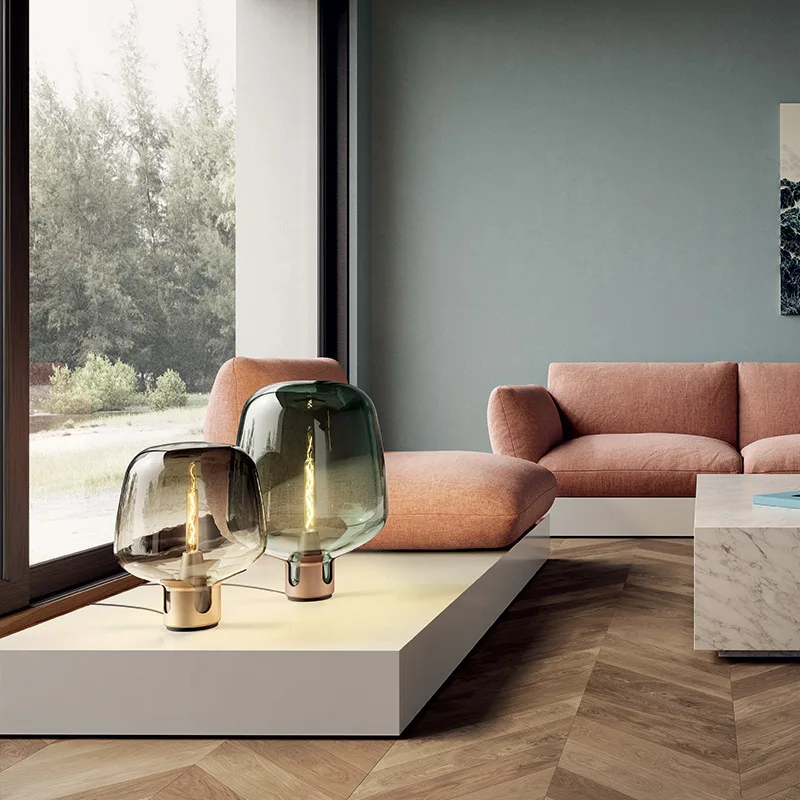 Nordic Glass Table Lamp Post-modern Luxury Decoration Designer Hotel ...