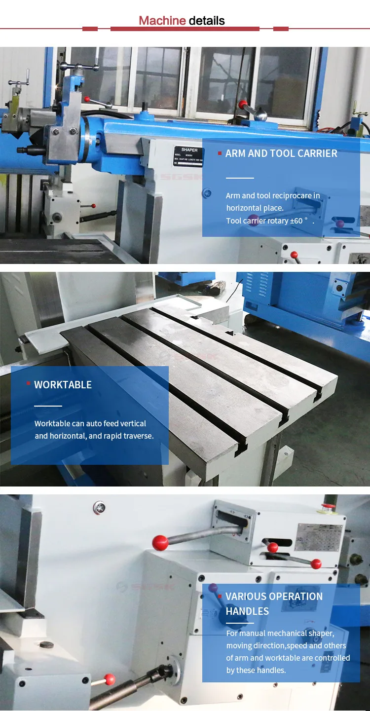 Hydraulic Shaper Planer Machine Model BC6063 - Competitive Price