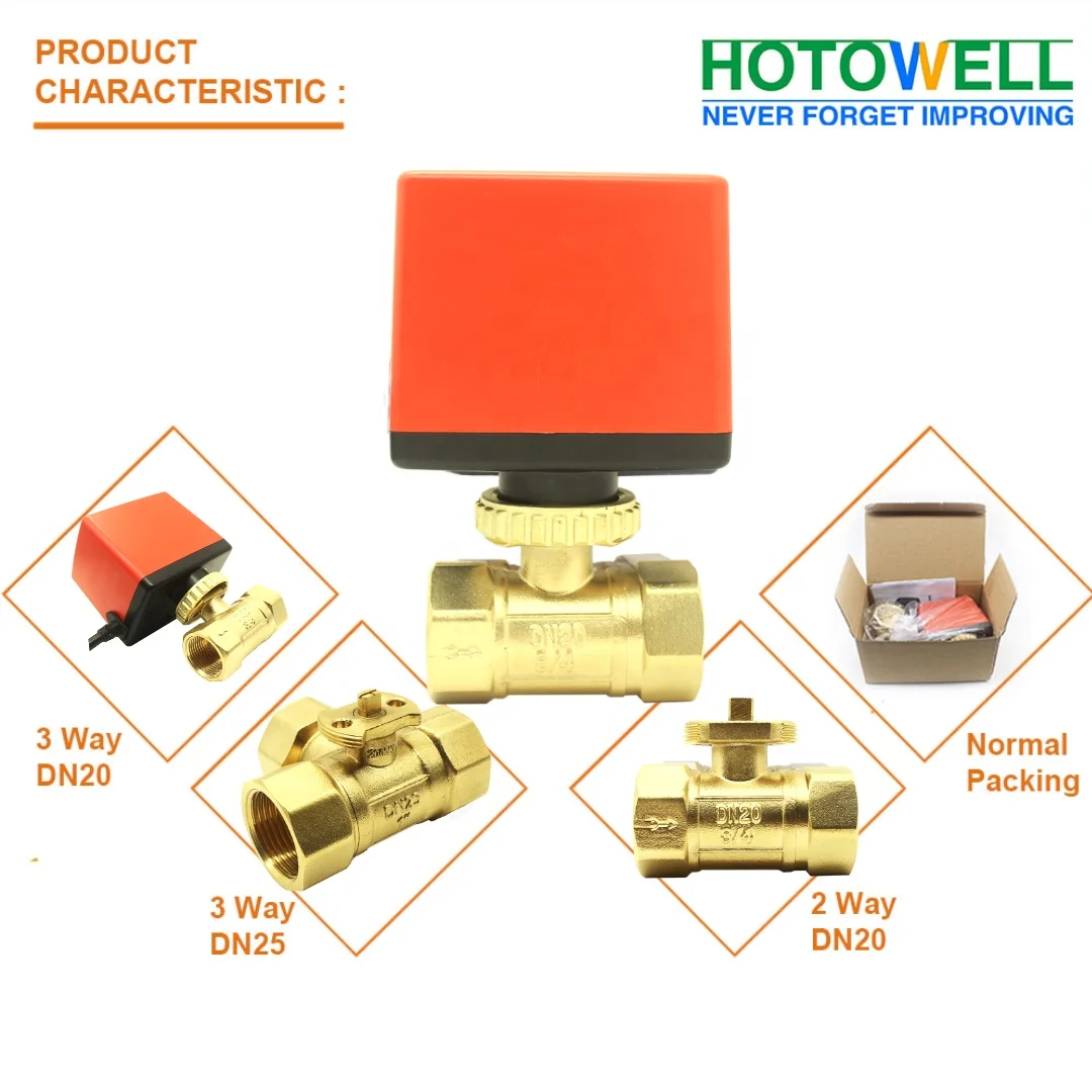 2 Way Thermostatic Temperature Control Room Heating/cooling Water Ball ...