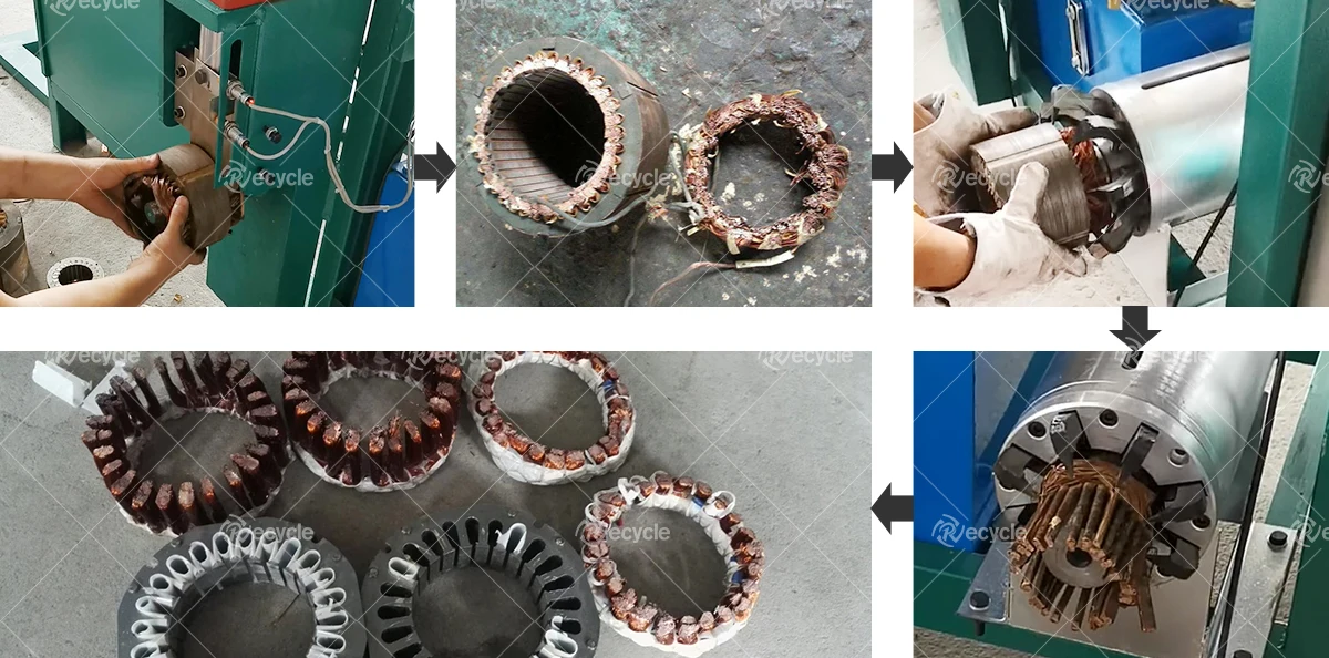 Motor Alternator Pulling Radial Cutting Motor Stator Winding Machine ...