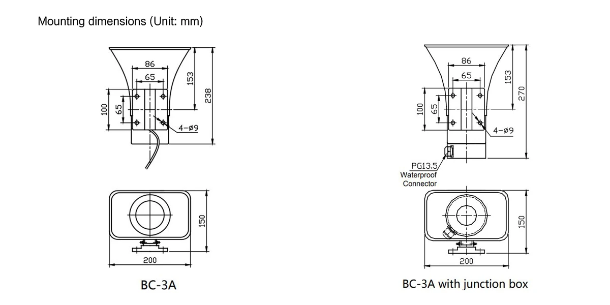 Emergency Siren/alarm Sounder BC-3A/NANHUA for Cranes