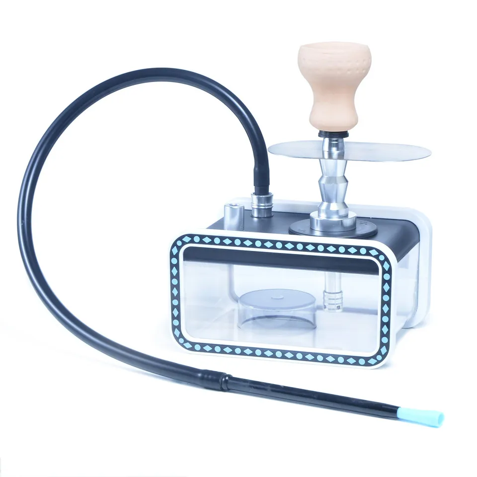 Acrylic Cube Hookah Square Hookah Portable Hookah Set With Led Light ...