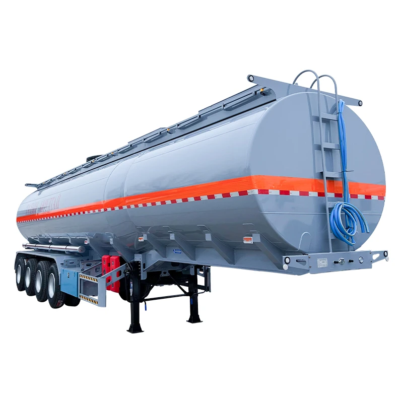4 Axles Transport Trailer Fuel Tank Semi Trailer 42000 Liters Fuel ...