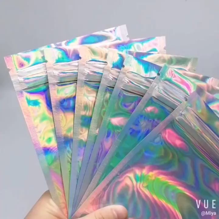 Ready To Ship Factory Price Mylar Zip Lock Holographic Mylar Bag ...