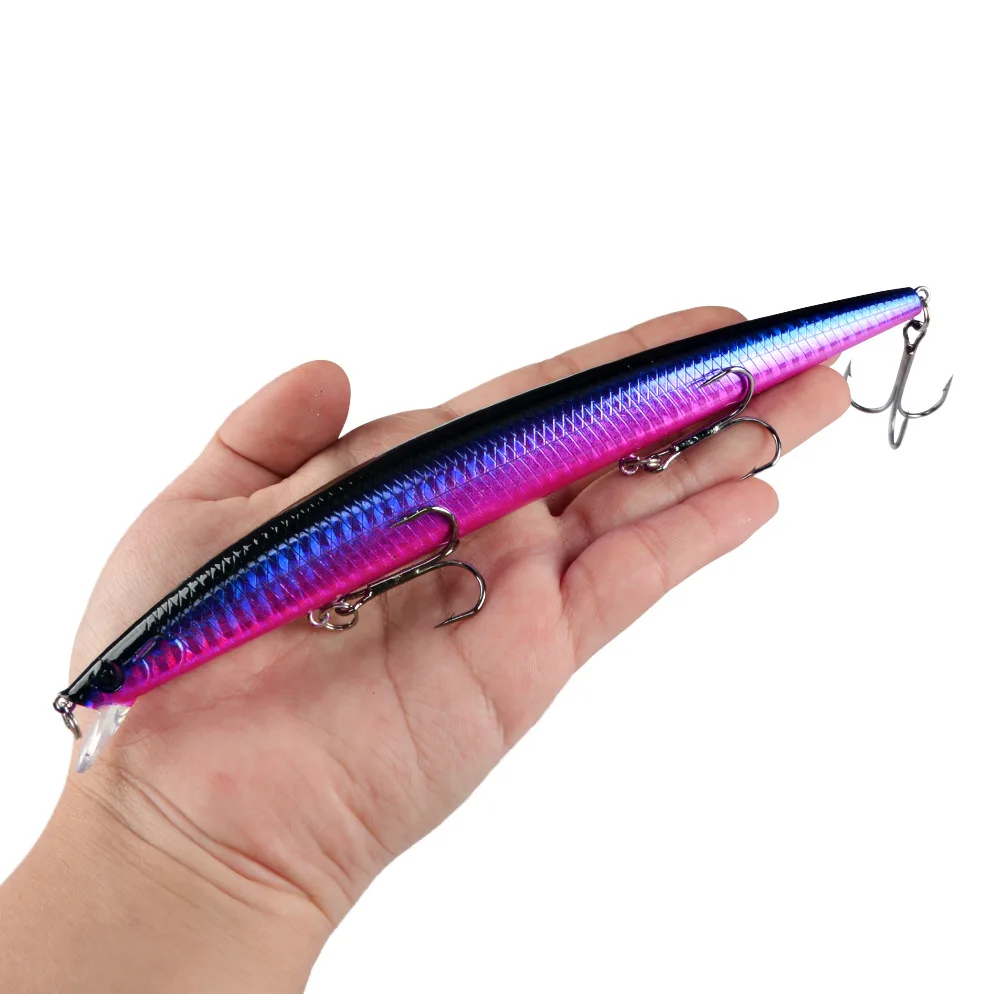 18cm 24g Bionic Fish Bait Long ABS Material for Trout Bass Marlin ...