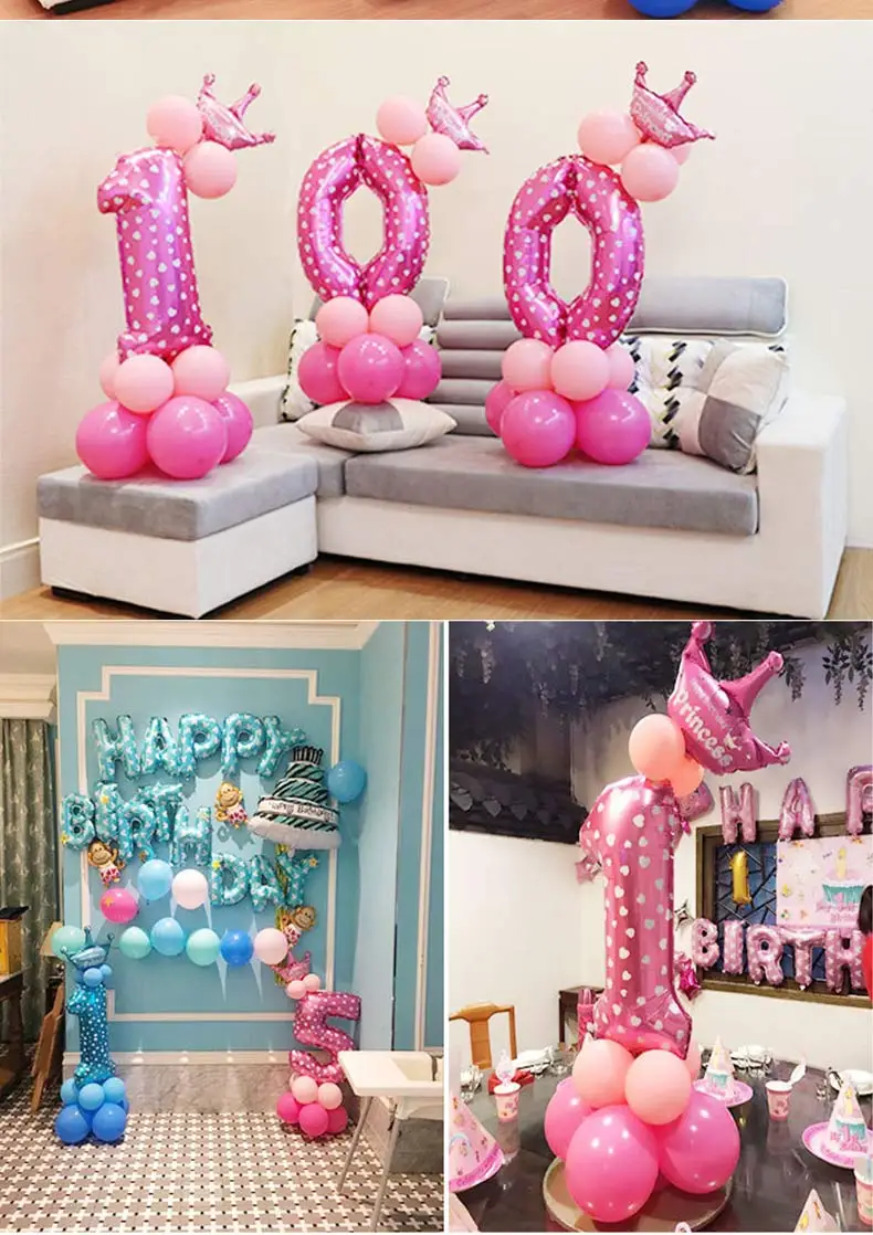 16 Inch Number Foil Birthday Digital Balloons Cute Cartoon Foil Balloon ...