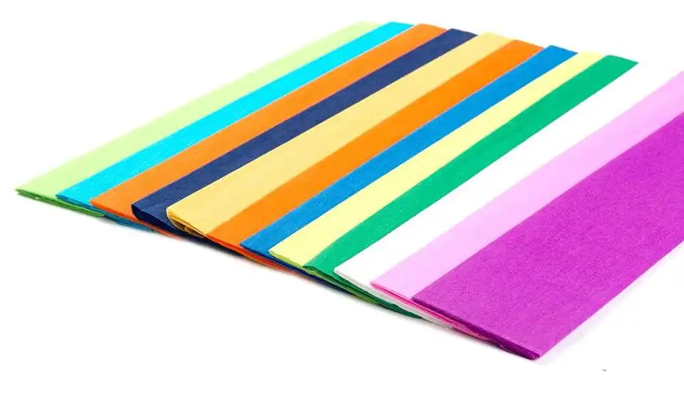 Wholesale Crepe Paper Roll Craft Wrapping Papel Crepe Solid Color ...