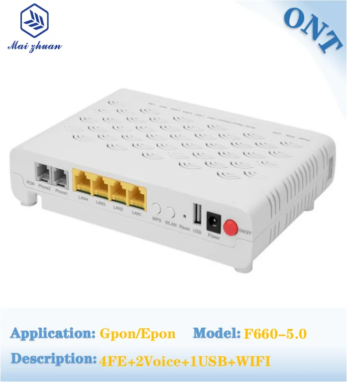 Original Zxhn F660 Gpon Cpe Onu Fiber Optic Ont Wifi Terminal Zte Modem ...