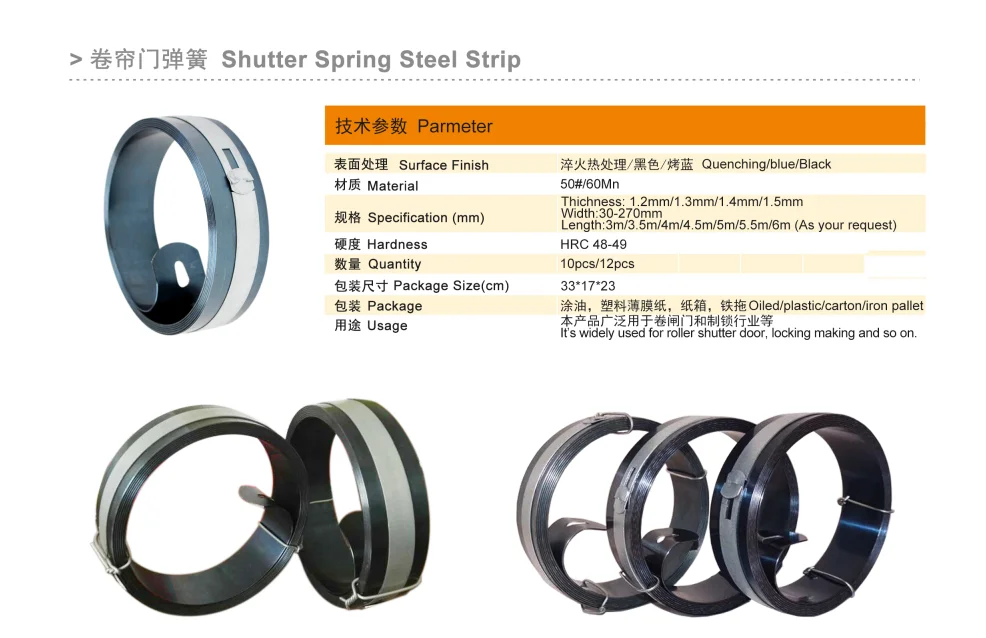 Shutter Door Steel Strip Spring Steel Strip Hot Rolled Rolling Shutter ...