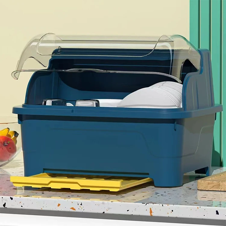 Covered Dish Rack In Kitchen Cupboard - Buy Dish Rack With Cover ...