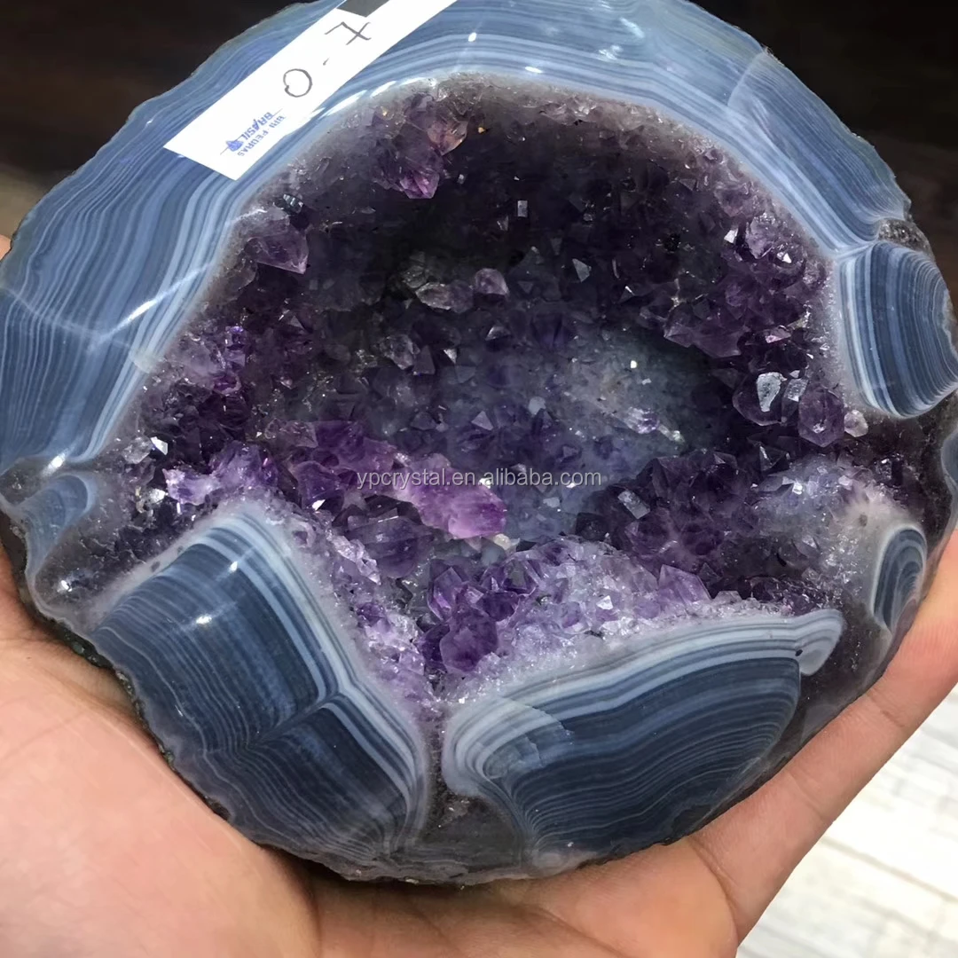 Natural Brazil Agate Amethyst Cave Healing Raw Amethyst Crystal Cluster ...