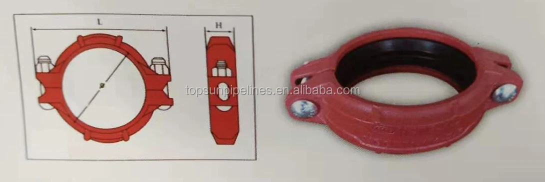 Ductile Iron Pipe Groove Lock Fittings High Pressure Coupling - Buy ...