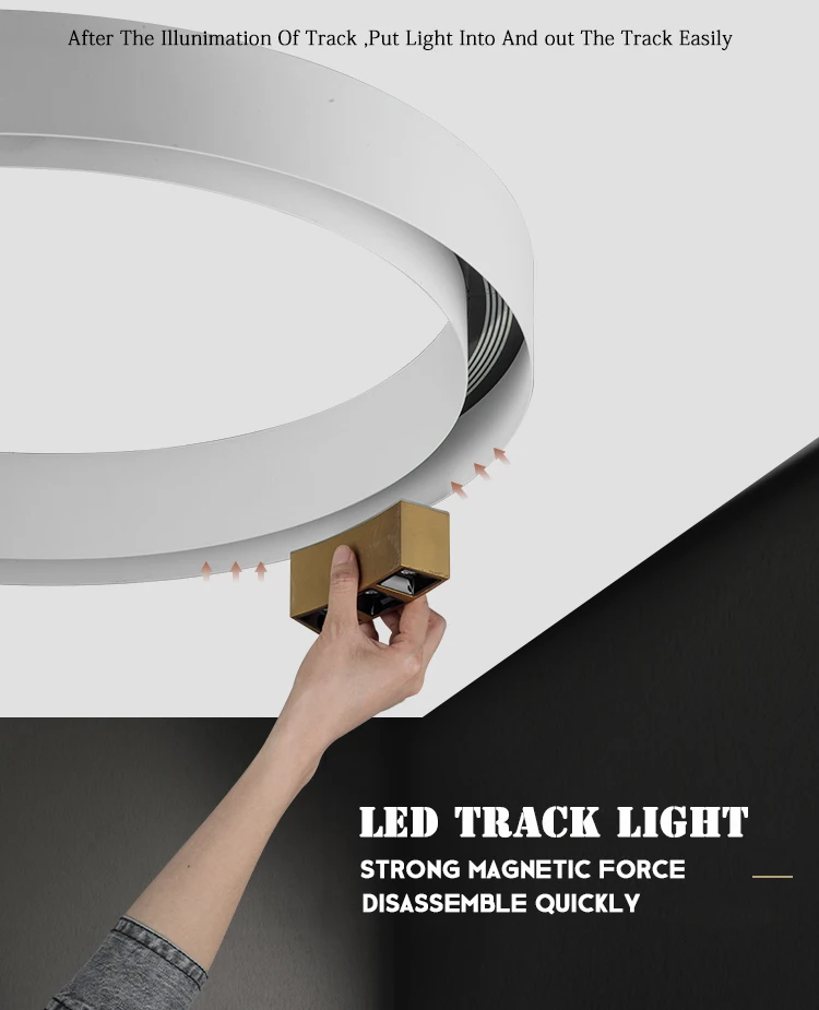 3.5w 7w Led Track Spotlight Shell Circular Track Design Magnetic Track ...