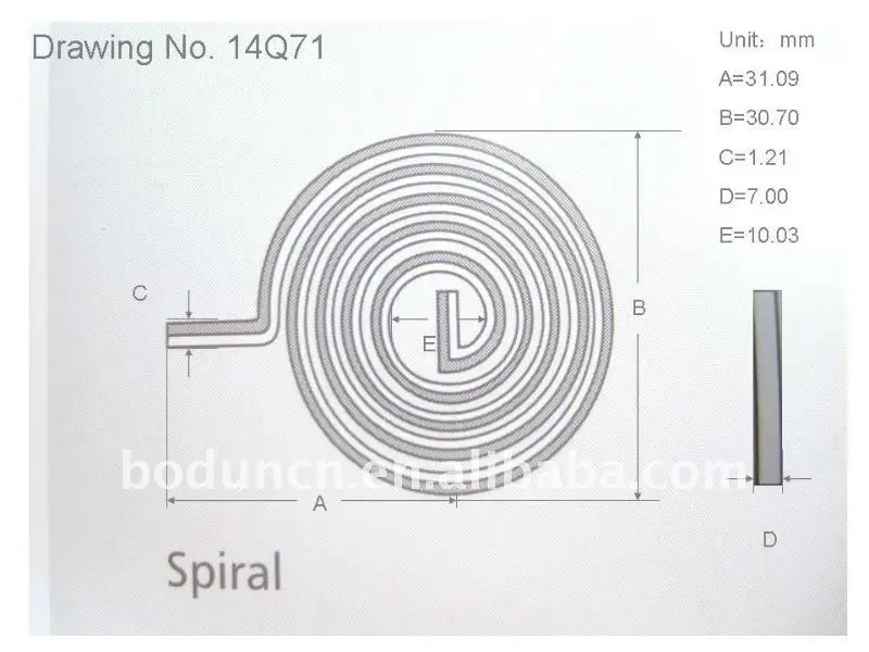 ISO Standard Thermal Bimetallic Coil Spring for Automotive Use ...