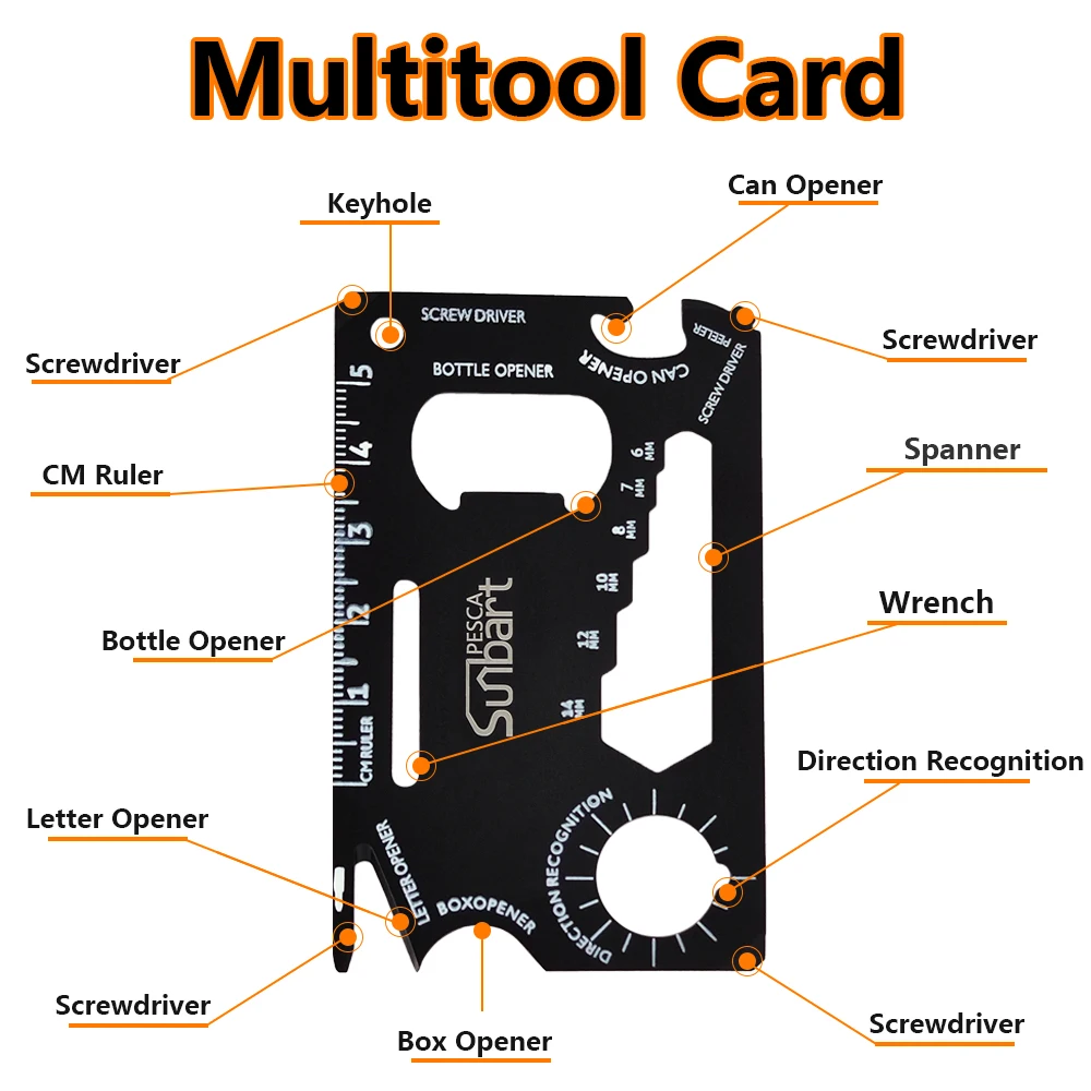 Sunbart Multitool Card - Versatile Utility in Your Pocket