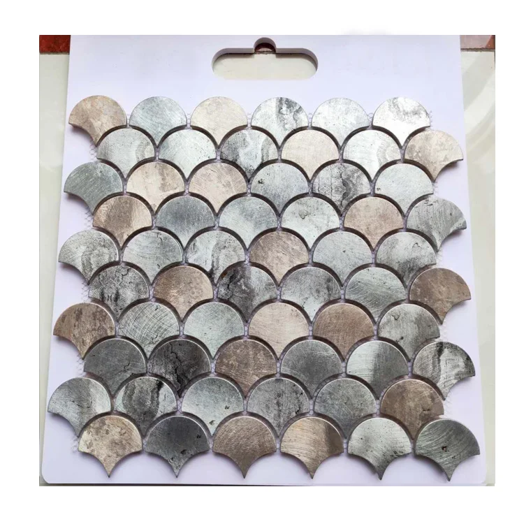 Fish Scale Metal Mosaic Tile for Bathroom Backsplash