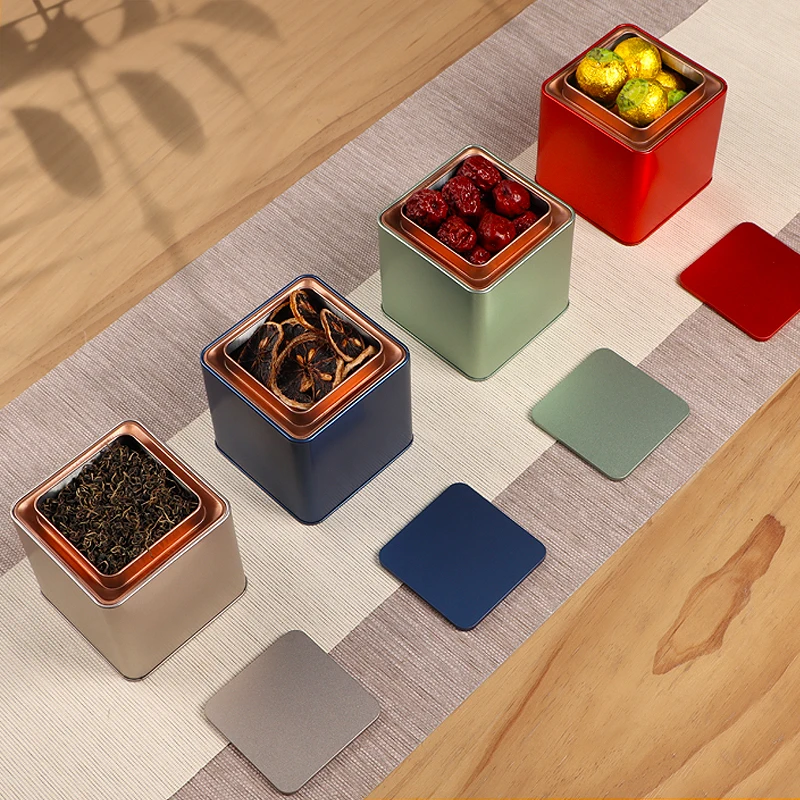 RTS 105*105*109/150/209mm Large Square Metal Tea Tins 150g 250g 500g ...