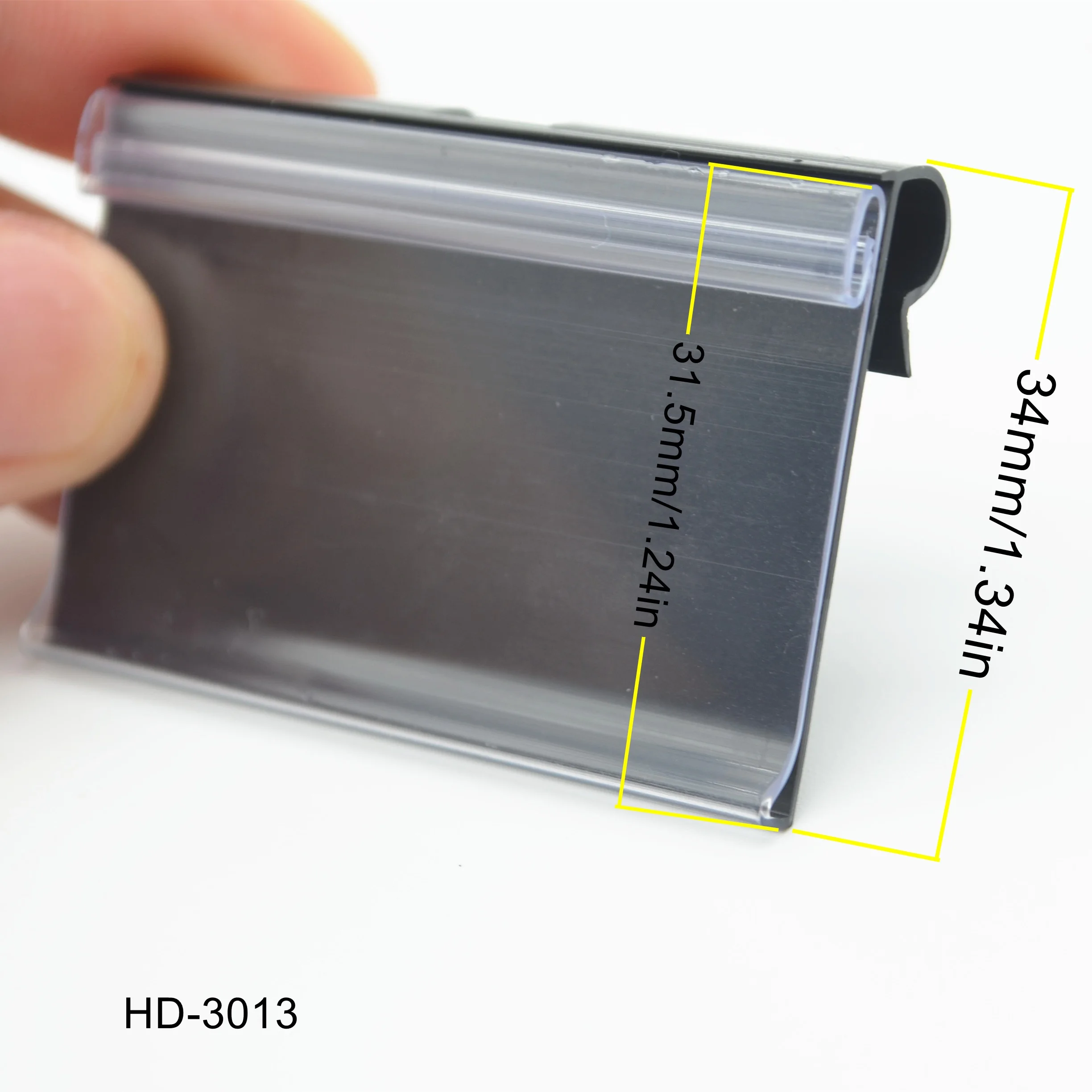 34mm Height Plastic Hang Label Holder Price Tag for Supermarkets