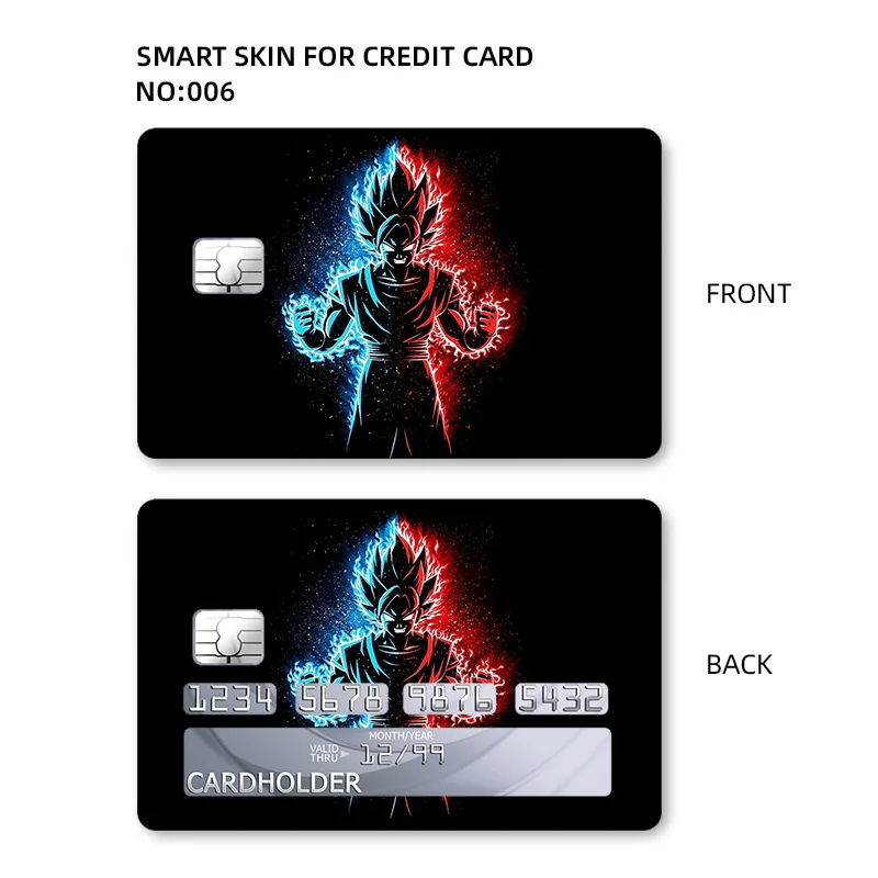 Custom Anime Design Smart Skin Visa Credit Card Sticker Pvc Custom Logo ...