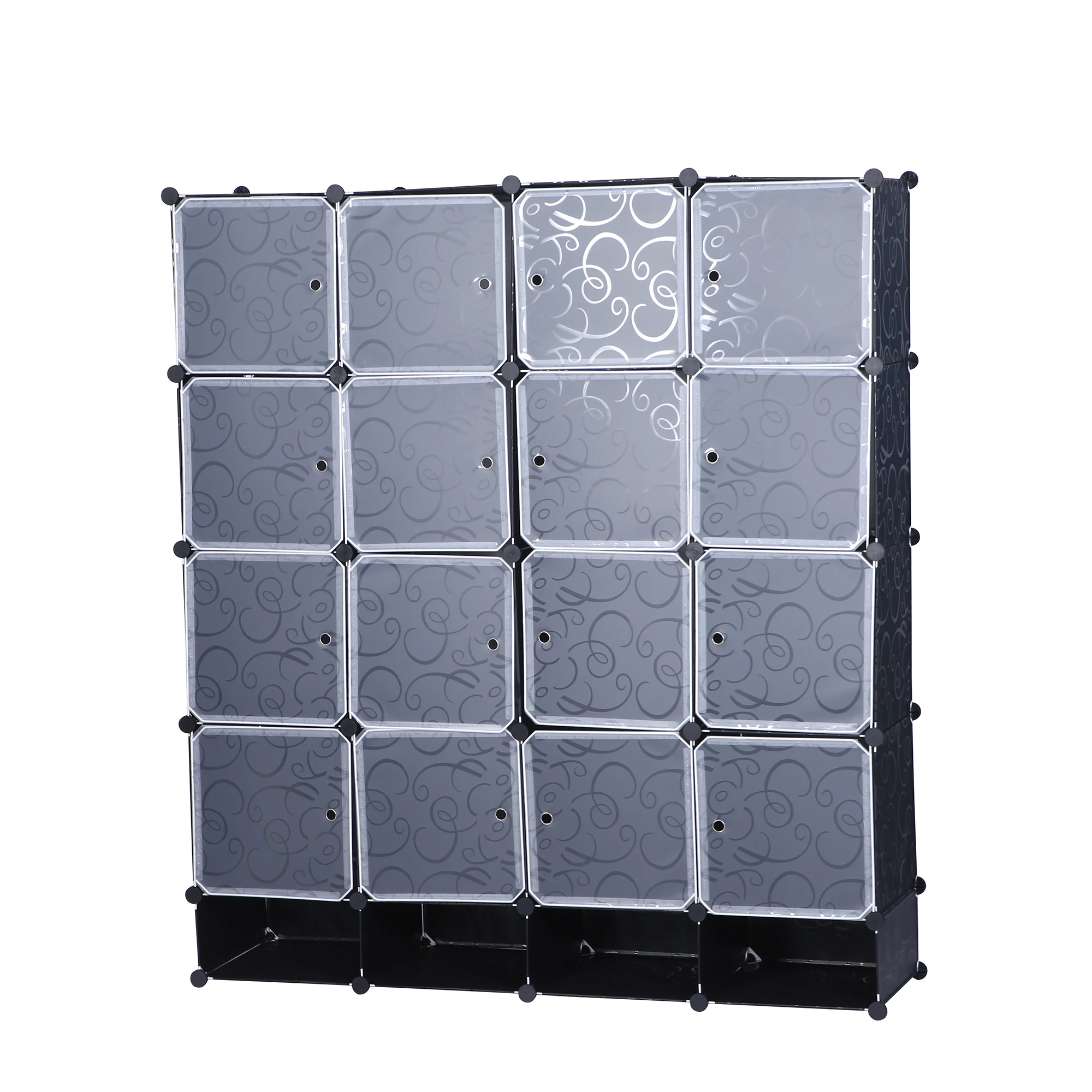 Adjustable Plastic Portable Wardrobe Large Foldable Door Wardrobe for ...