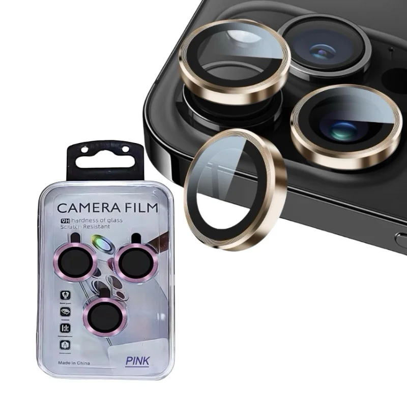 Retail Packaging CD Pattern Metal Camera Lens Protector Tempered Glass ...