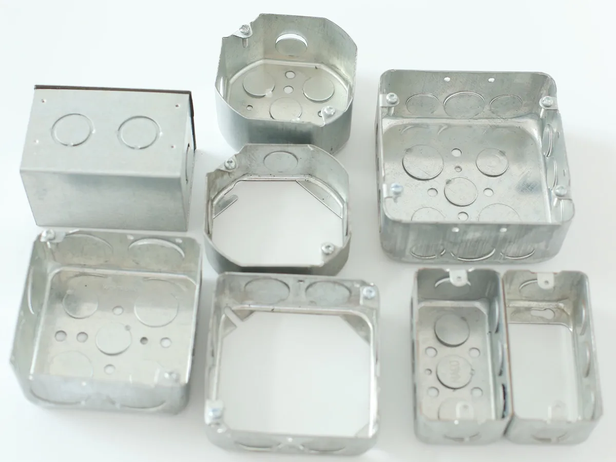 1-1/2" Deep Metal Octagon Drawn Box With Raised Ground For Costa Rica ...