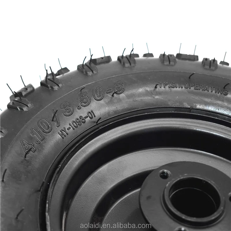 6 Inch Wheels 4.10/3.50-6 Tyre With Rim Fit For Mini Quad Atv Kid's Go ...
