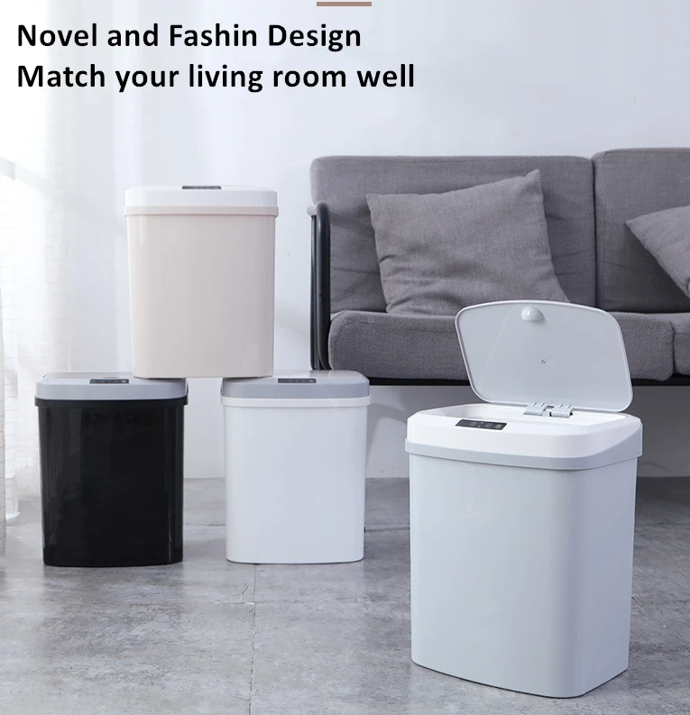 2020 New Touchless Smart Automatic 15 Liter Garbage Waste Bins ...