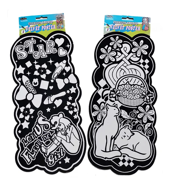 Funwood Gqc Fuzzy Kids Posters To Color,Velvet Art Drawing Board,Custom ...