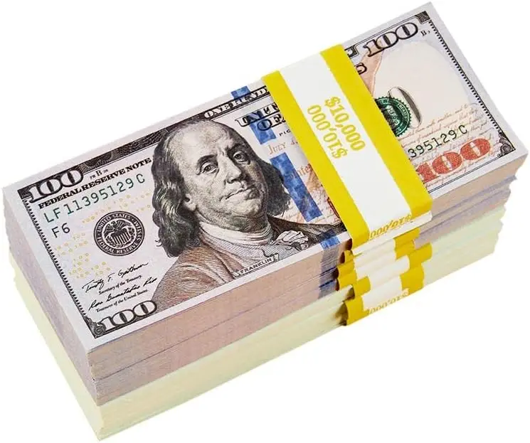 High Quality Popular Usa Prop Money 20 100 500 Dollar Custom Size ...