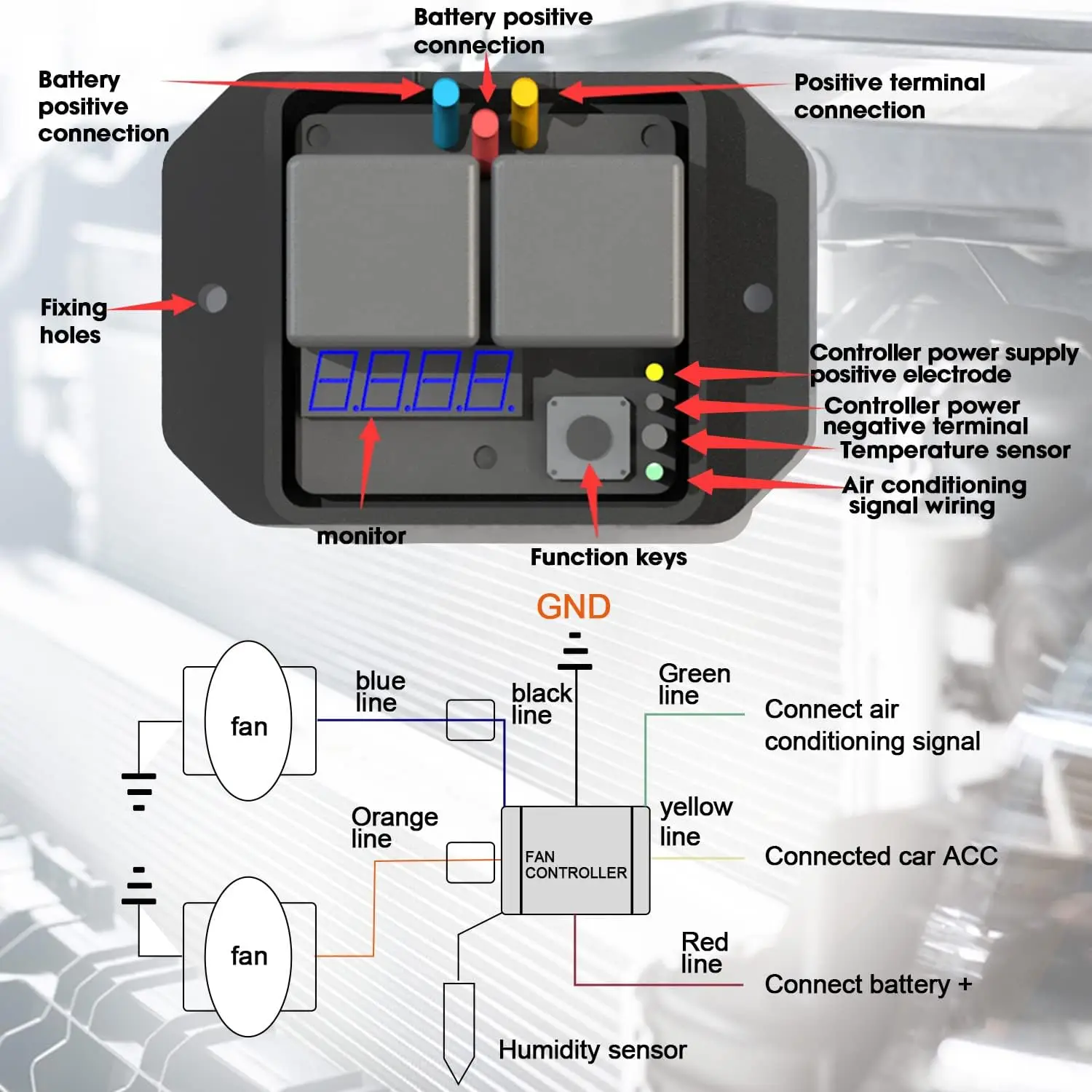 40A 12V Thermatic Controller for Cooling Fan Control