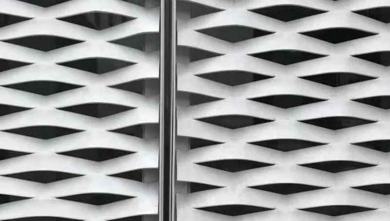 Akzonobel Pvdf Expanded Metal Mesh 3mm 2.5mm Wall Cladding Ventilated ...