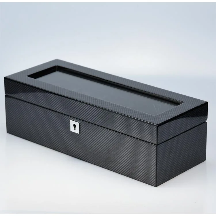 Custom New Arrivals High Gloss Carbon Fiber 5 Slots Watch Box| Alibaba.com