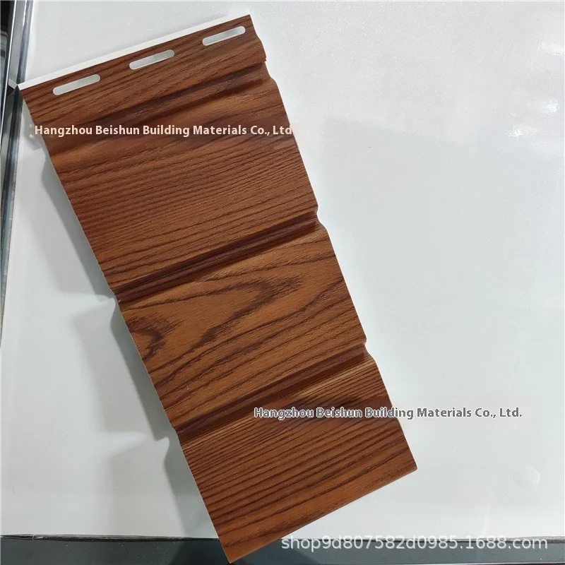 Indoor Wood Grain Coated Non-Porous Eaves Ceiling Tiles Laminated PVC ...