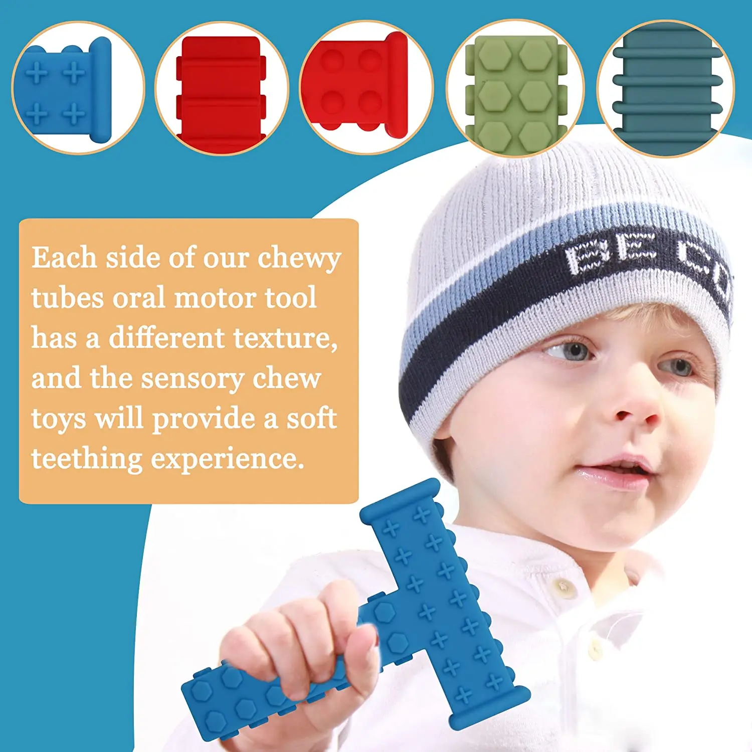 Silicone Chewy Sticks Oral Motor Tool For Sensory Kids With Autistic ...