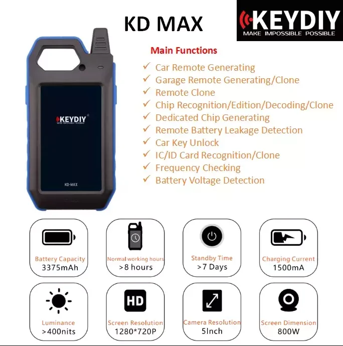 KEYDIY Kd-Max - Versatile Key Tool for Vehicle Programming