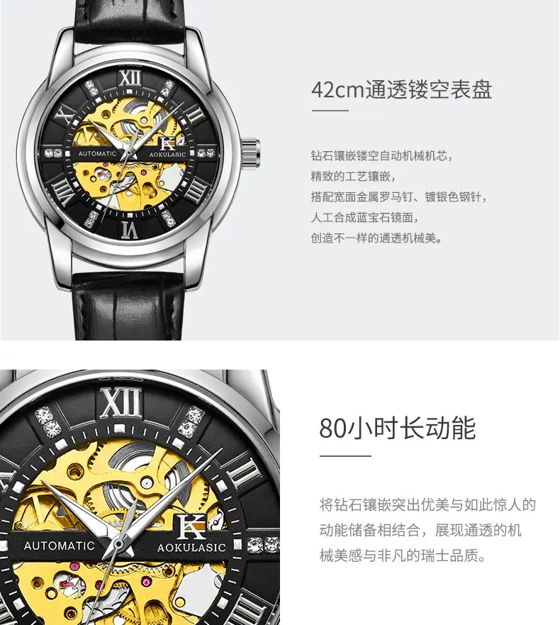 AOKULASIC Automatic Mechanical Men's Wristwatch - Luxury