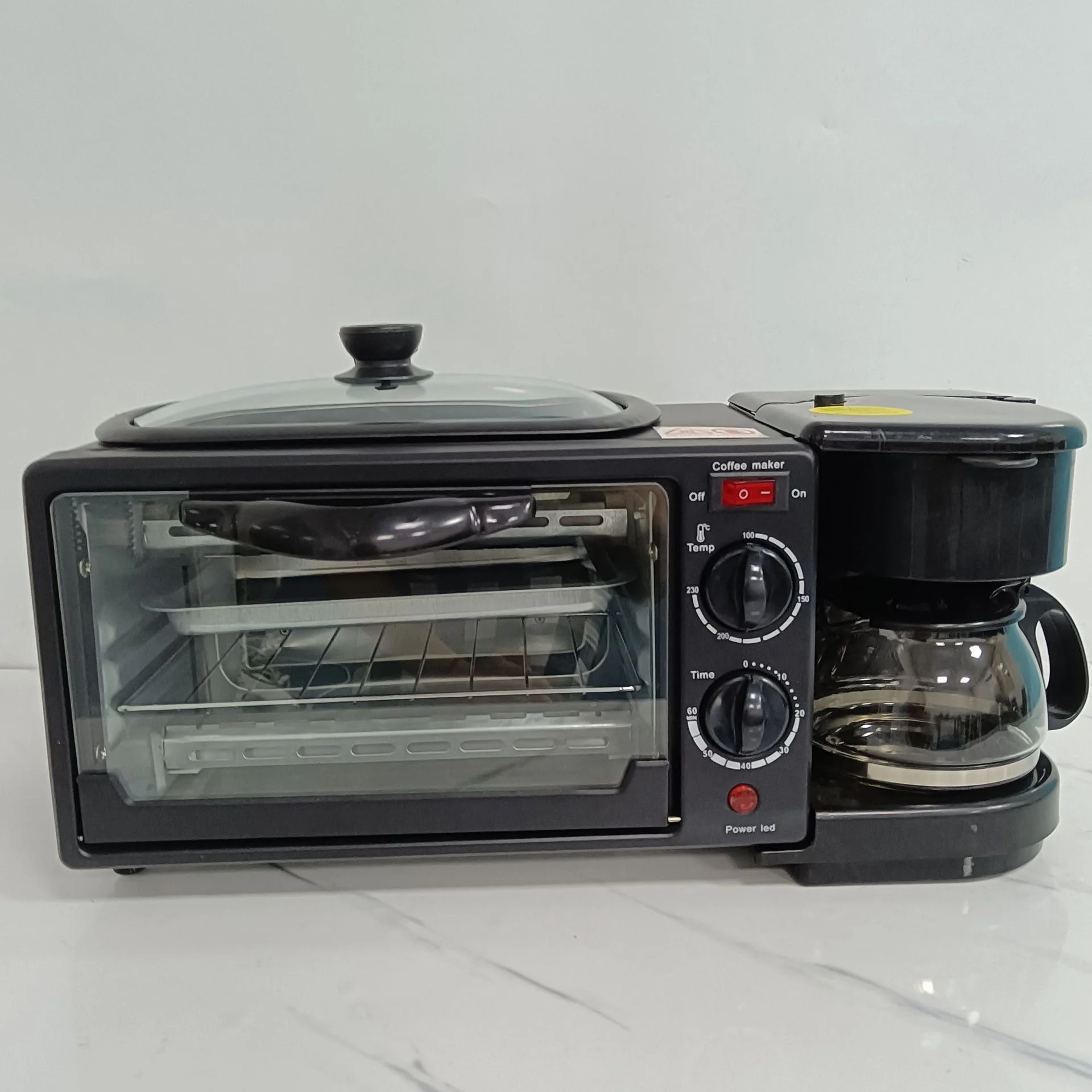 3-in-1 Breakfast Maker Machine Multifunctional Electric Toaster Oven ...