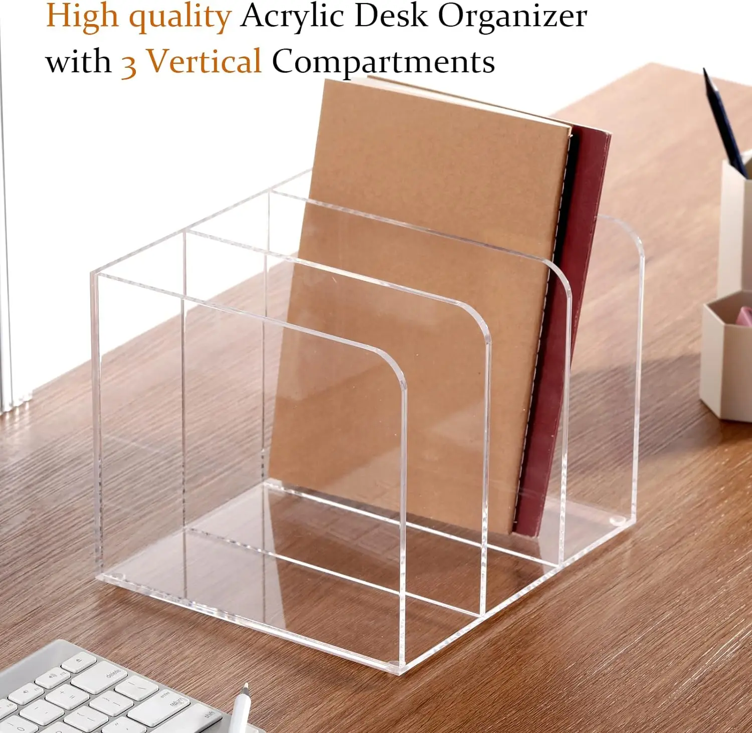 Magazine Rack,Transparent Acrylic Magazine Rack,Desk File Organizer ...