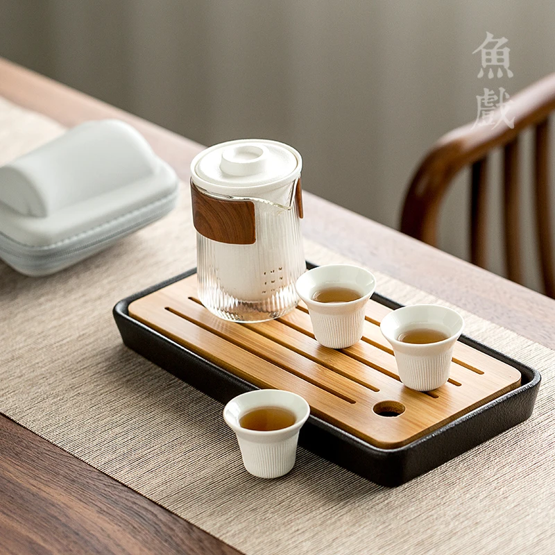 Travel Tea Set Ceramic - Portable & Sustainable Glassware
