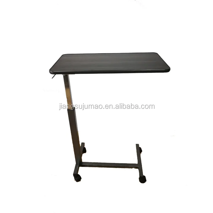 Jm0601 Adjustable Medical Gas-spring Folding Overbed Table With Wood ...