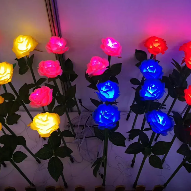 Christmas Decor 24v Led Rose Lamp Artifical Rose Flower Light - Buy Led ...