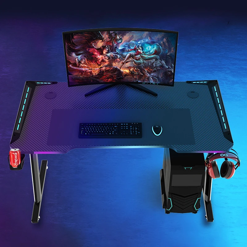 Custom Gaming Desks Black Led Rgb Pc Computer Racing Table Home Office ...